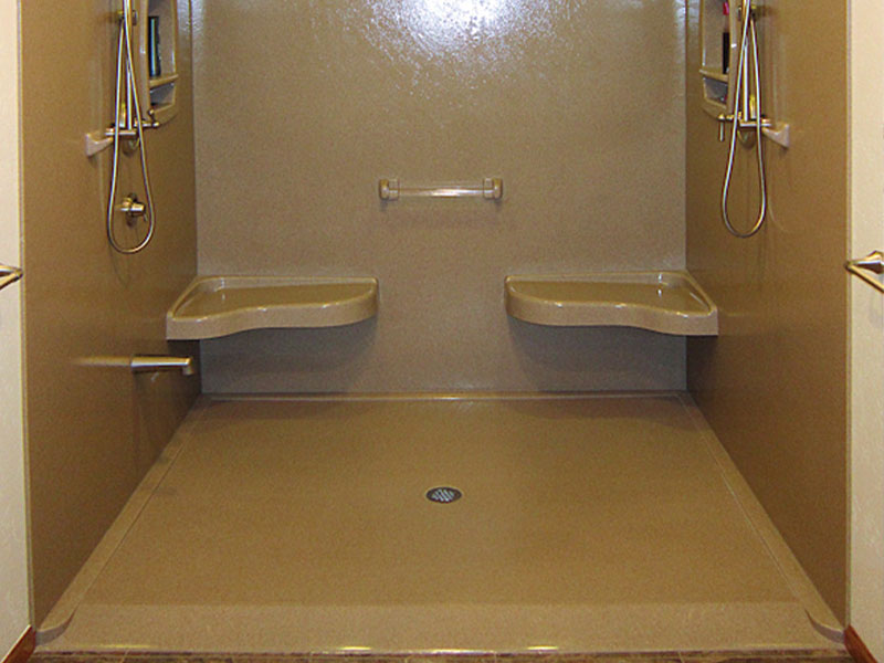 Ramped Curb Shower Base | Southern Materials Bathroom Remodel